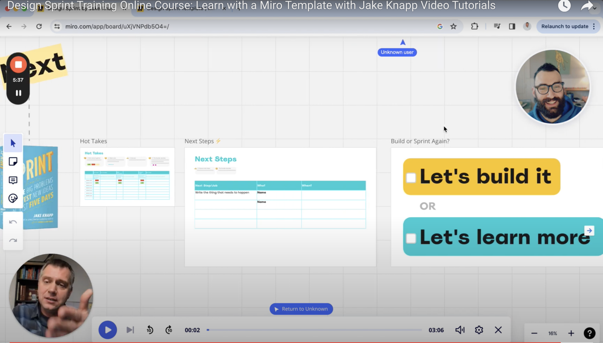 Learn Design Sprint Phases and Process with Jake Knapp Miro Template ...