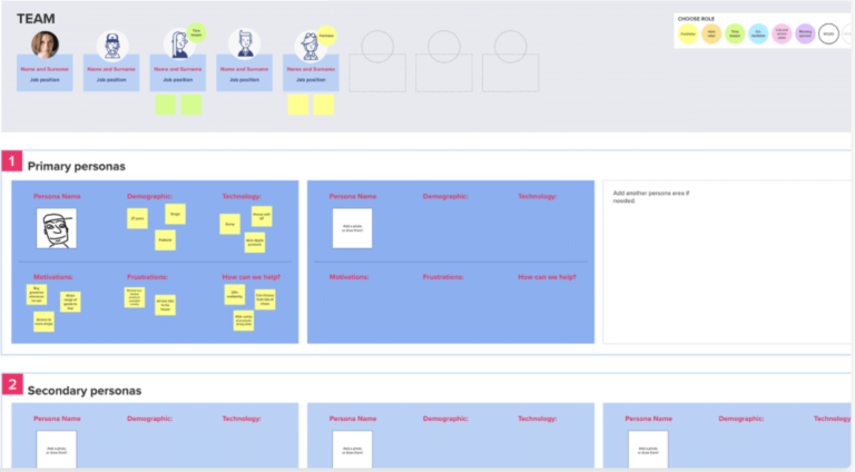 4 User Persona Templates from Mural