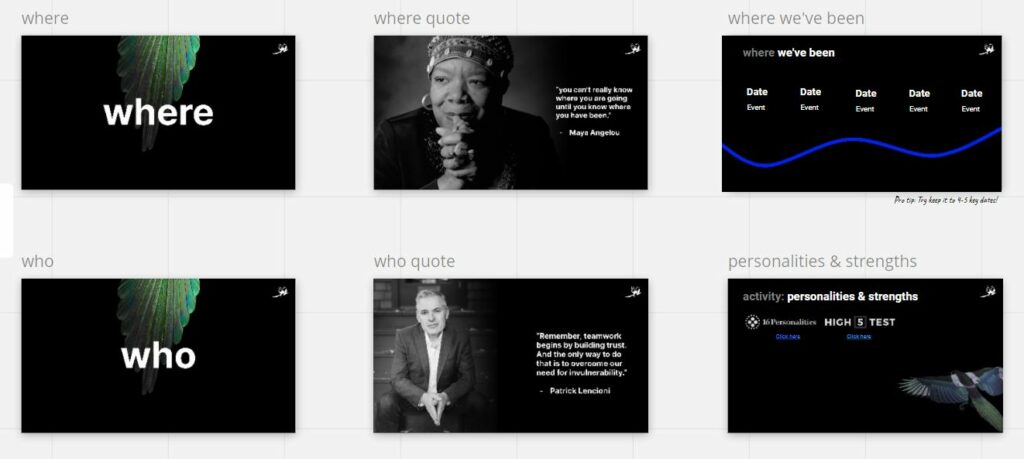 Vision Canvas Templates for Organization Vision & Product Design