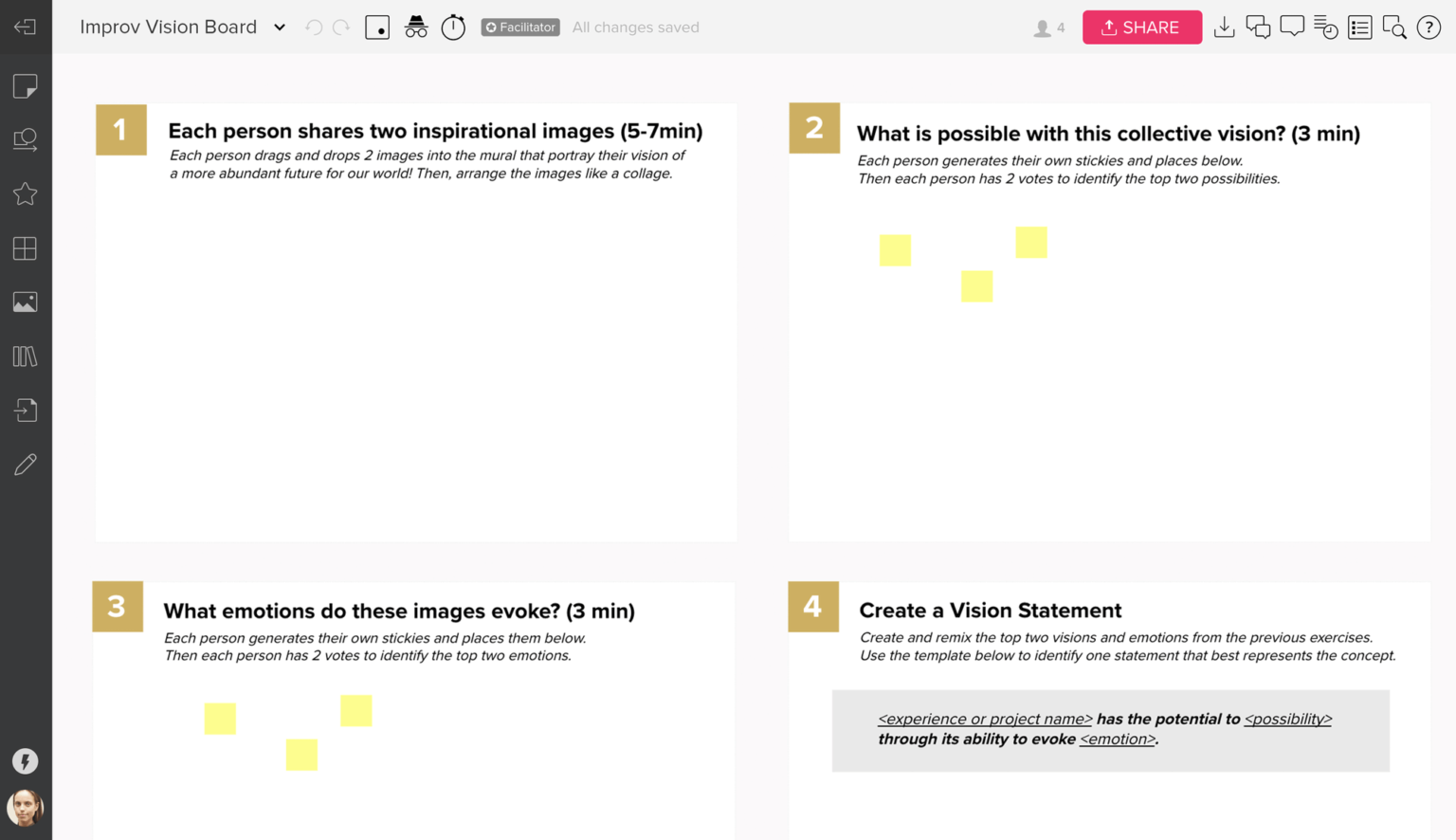 Vision Canvas Templates for Organization Vision & Product Design